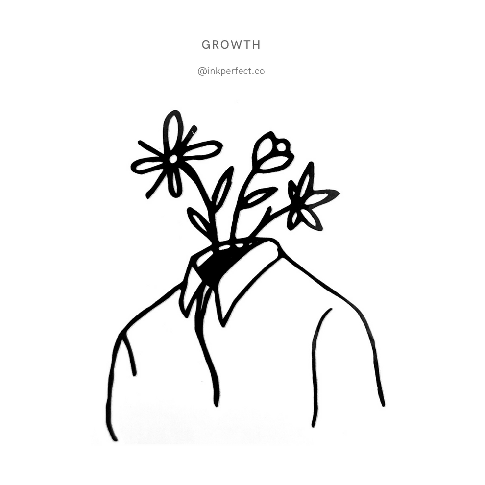 Growth | temporary tattoo 7cm x 5cm – inkperfect.co